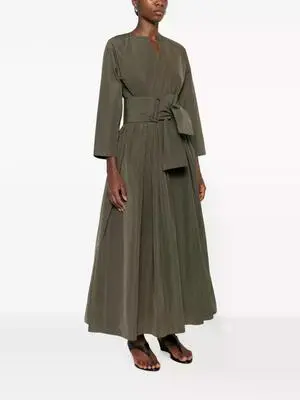 CO.GO Belted Pleated Maxi Dress