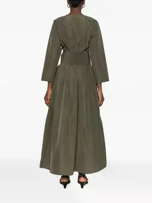 CO.GO Belted Pleated Maxi Dress