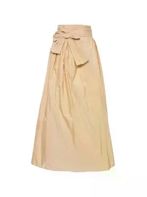 CO.GO High-waisted Wrap-tie Maxi Skirt - Neutrals