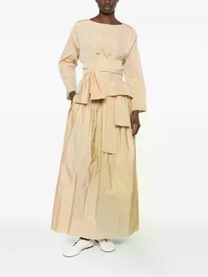 CO.GO High-waisted Wrap-tie Maxi Skirt