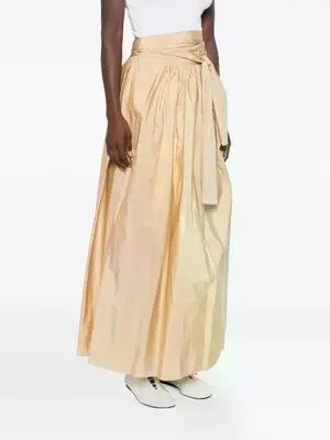 CO.GO High-waisted Wrap-tie Maxi Skirt