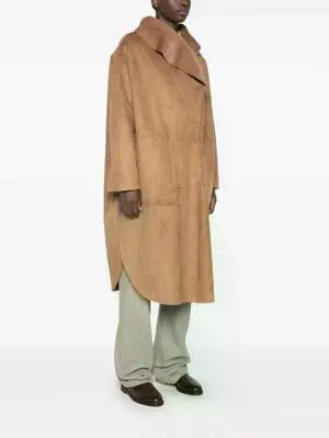 COLLECTION PRIVEE? Oversized Faux-shearling Coat With Shawl Collar