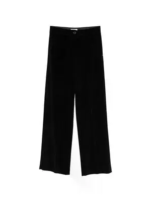OTTOD'AME Alana Velvet-effect Trousers - Black