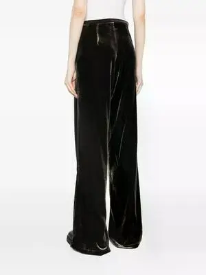 Le Kasha High-waisted Flared Velvet Effect Trousers
