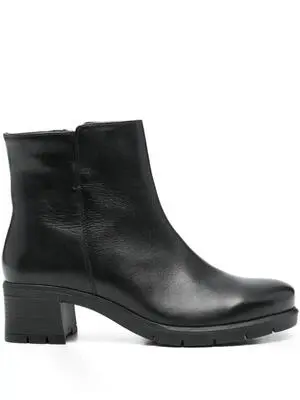 ARA Leather Heeled Boots - Black