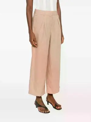 MAISON123 Pleated Cropped Palazzo Trousers