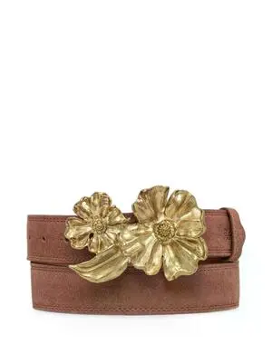 HOSS INTROPIA Lidia Flower-buckle Suede Belt