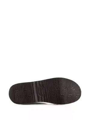 FRACAP Leopard-print Buckled Mules