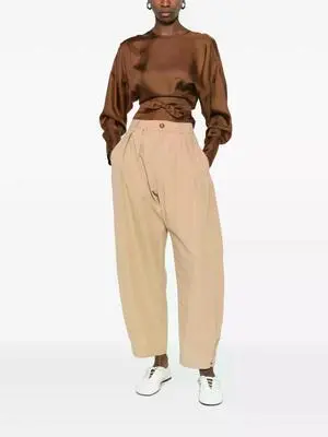 CO.GO Satin-finish Tie-waist Top
