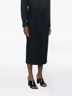 Alpha Studio Pleated-details Midi Skirt