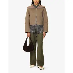 SAMSOE SAMSOE Sacleo Cropped Wool-blend Jacket