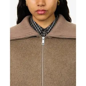 SAMSOE SAMSOE Sacleo Cropped Wool-blend Jacket
