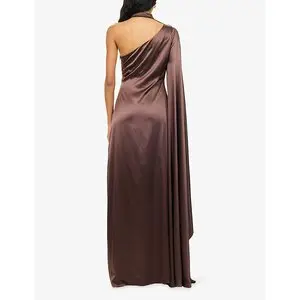 DEME Patty Asymmetric Silk Maxi Dress