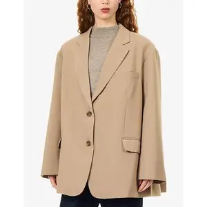 THE FRANKIE SHOP Bea Single-breasted Woven Blazer