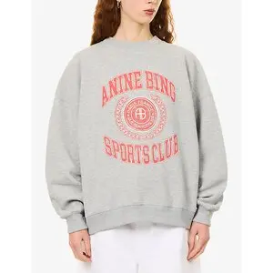 ANINE BING Miles Logo-print Cotton-blend Sweatshirt