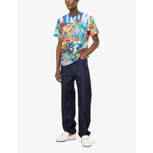 A BATHING APE Overall Graphic-print Woven T-shirt