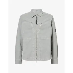 C.P. COMPANY Corduroy Lens Zipped Stretch-cotton Jacket
