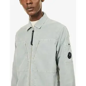 C.P. COMPANY Corduroy Lens Zipped Stretch-cotton Jacket