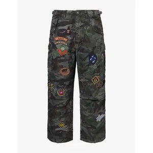 A BATHING APE Hybrid Camo-print Cargo Cotton Trousers