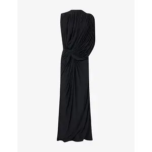 DEME Azalea Draped Stretch-jersey Maxi Dress