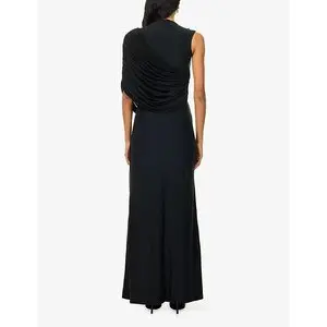 DEME Azalea Draped Stretch-jersey Maxi Dress