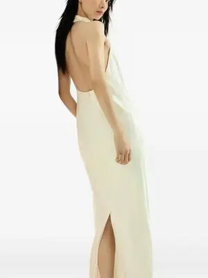 Brunello Cucinelli Silk Satin Halterneck Dress