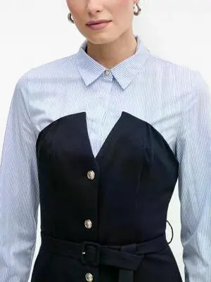 MORGAN Button Belted Mini Dress
