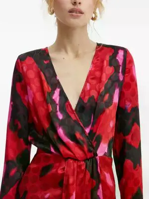 MORGAN Patterned Wrap Mini Dress
