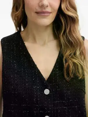 MORGAN Button V-neck Top