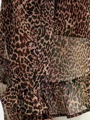 MORGAN Ruffled Animal Print Off-shoulder Top