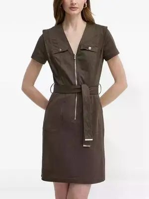 MORGAN V-neck Belted Dress