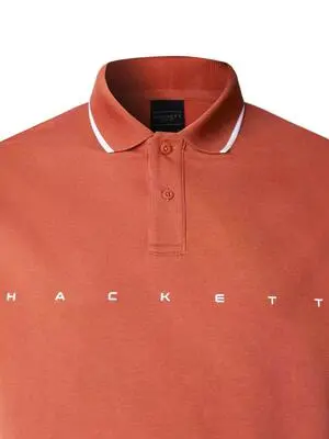 HACKETT LONDON Logo-print Short-sleeve Polo Shirt - Orange