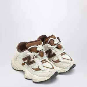 NEW BALANCE 9060 Beige Mesh And Suede Shoes - Multicolor