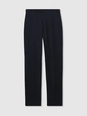 REISS Slim-fit Wool-blend Textured Tailored Trousers