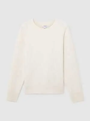 REISS Wool-cashmere Geometric Jacquard Knit Jumper