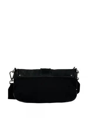 Prada Tessuto And Calfskin Crossbody Bag - Black