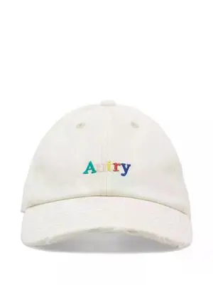 AUTRY Logo-embroidered Distressed Baseball Cap - Neutrals