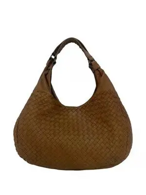 Bottega Veneta 2012-2026 Medium Intrecciato Campana Hobo Bag - Brown
