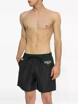 Moschino Logo-print Drawstring Swim Shorts