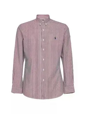 Polo Ralph Lauren Slim Fit Striped Stretch-poplin Shirt - Red