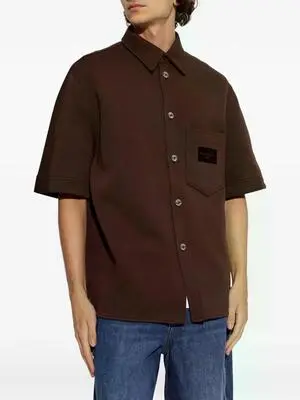 Givenchy Couture Seam Logo-patch Short-sleeve Shirt
