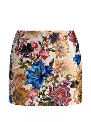 Alice + Olivia Rubi Floral-print Mini Skirt