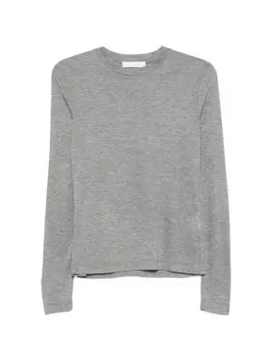 WOC Saran Long-sleeve Crew-neck T-shirt - Grey