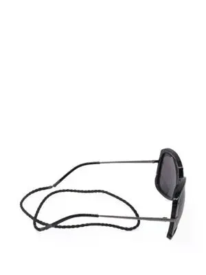 Bottega Veneta Intrecciato Strap Square Sunglasses