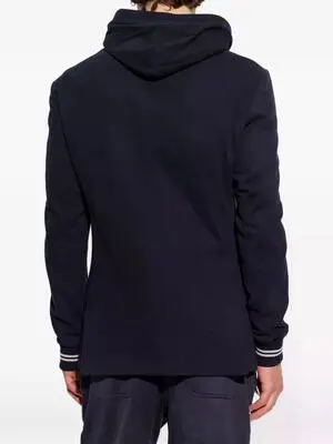 Eleventy Navy Hooded Layered Jacket