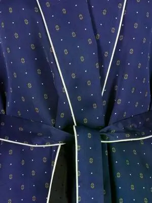 FORTE_FORTE Patterned Belted Robe