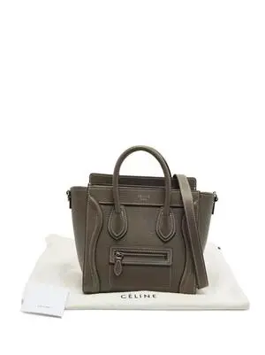 Celine Leather Nano Tote Bag - Brown