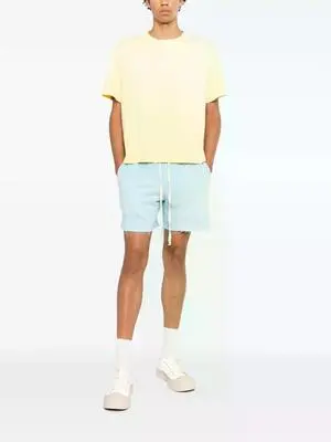 MOOJI MOOJI Drawstring Frayed Shorts - Blue