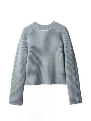 Maison Kitsuné Ribbed Knit V-neck Cardigan