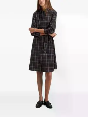 Woolrich Checked Flannel Midi Shirt Dress